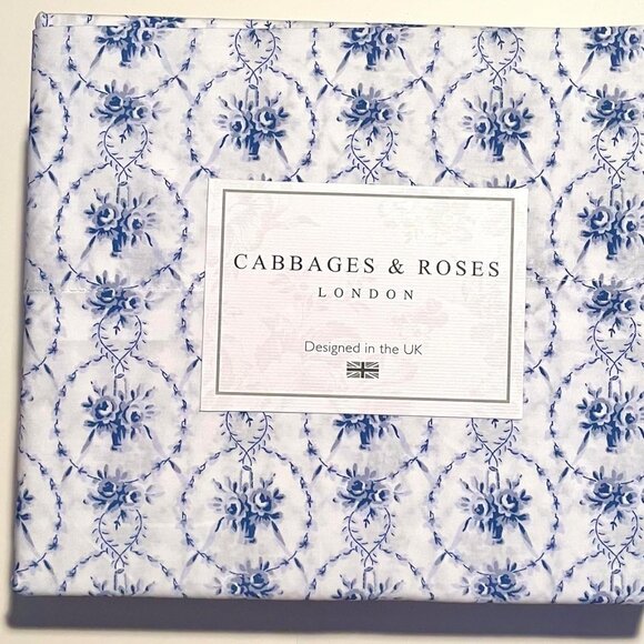 Cabbages & Roses | Bedding | Cabbages Roses London Julia Blue Floral ...